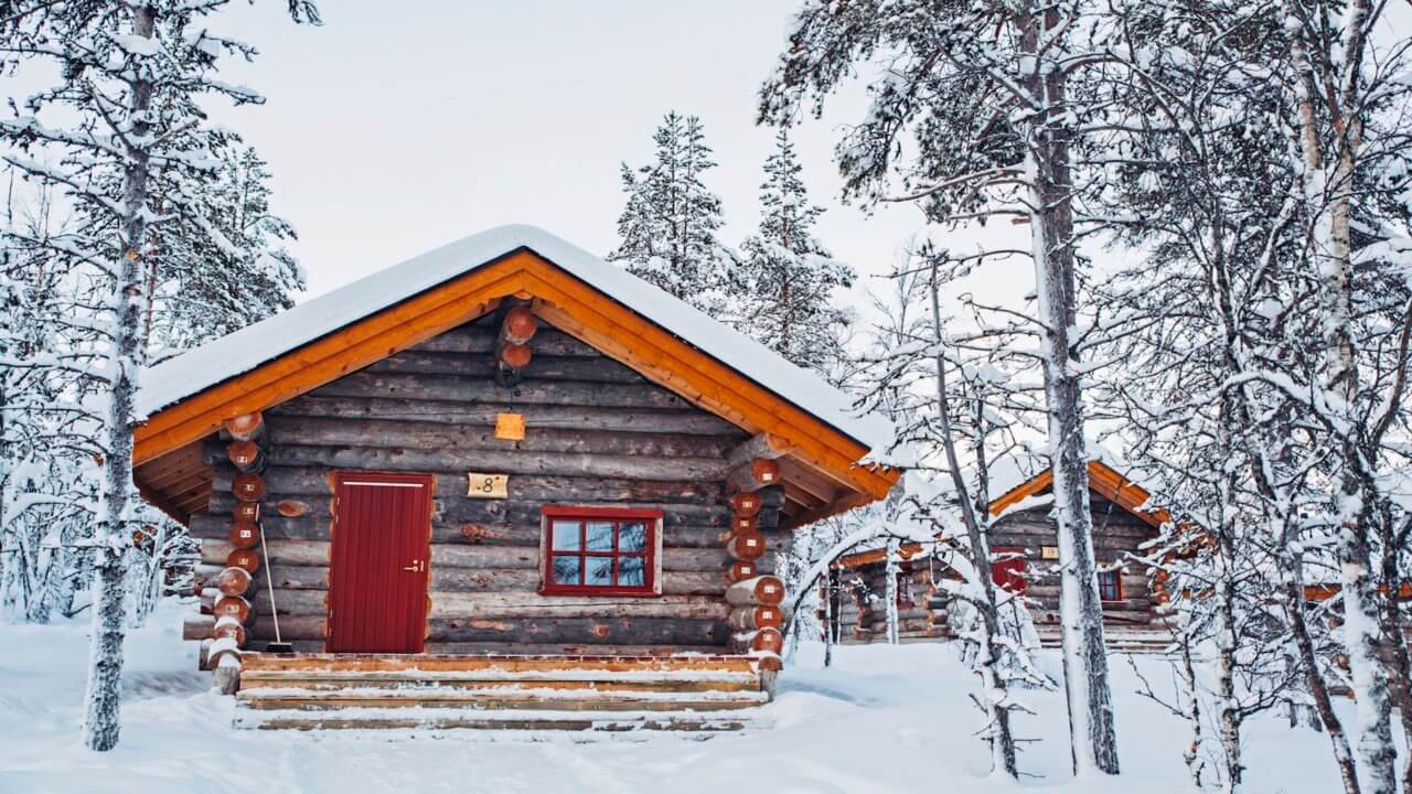 Glas-Iglu-Dorf in Lappland