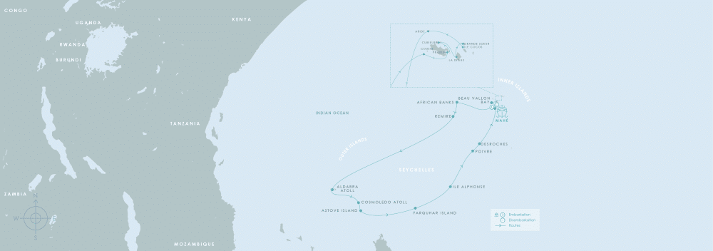 On a small boat to the coral and granite islands of the Seychelles